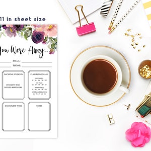 Printable Substitute Teacher Note, While You Were Away, Back to School ...