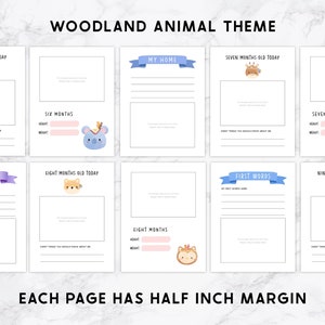 Printable Baby Book, Woodland Animal Baby Book, Printable Baby Book ...