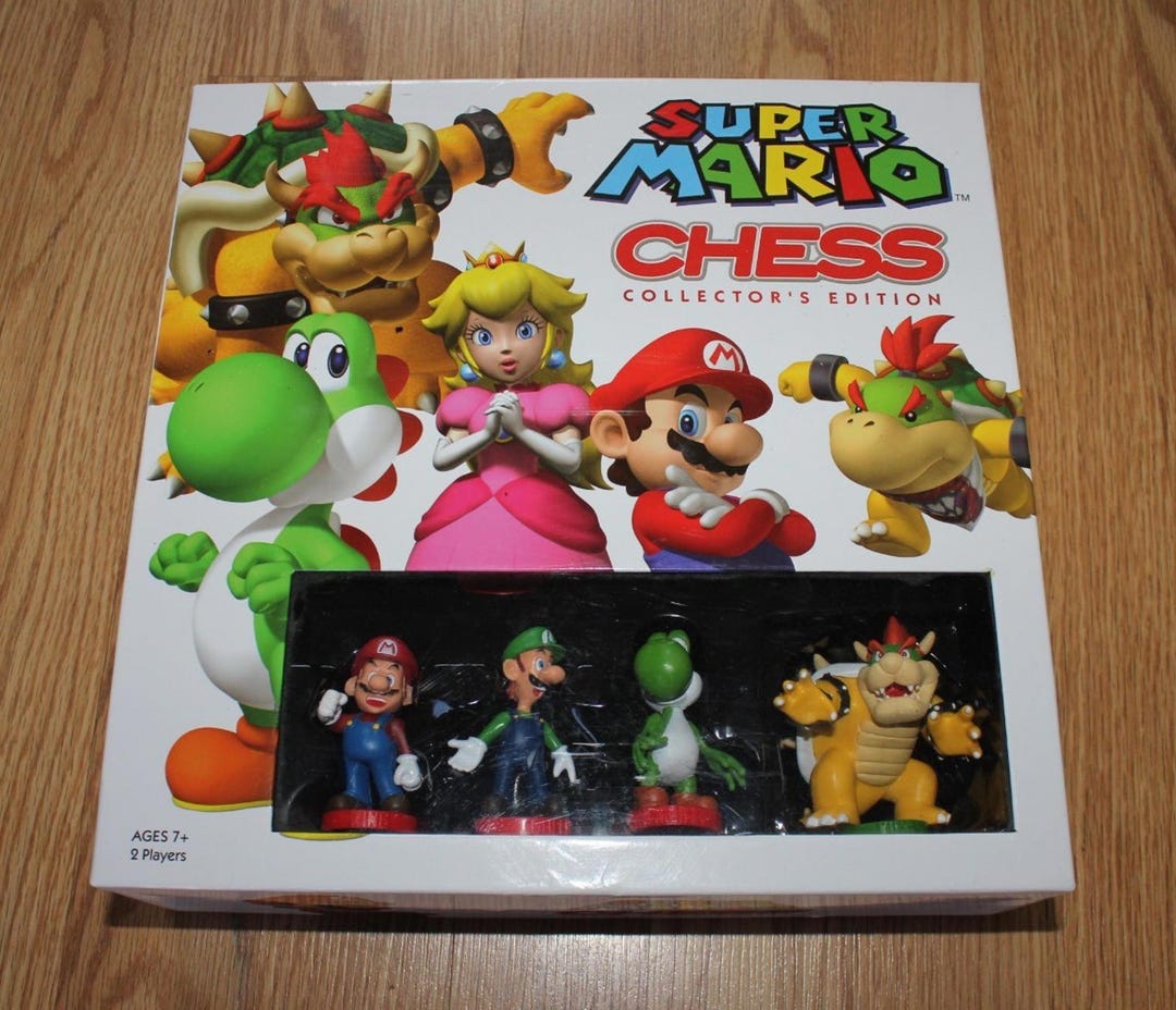 Super Mario Chess Set Collectors Edition Board Game Usaopoly 32 Pieces ...