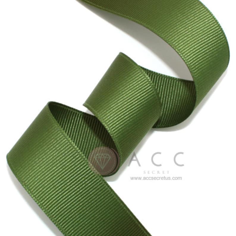 5yards Olive Drab Solid Grosgrain Ribbon - 5mm(2/8''), 10mm(3/8 ...