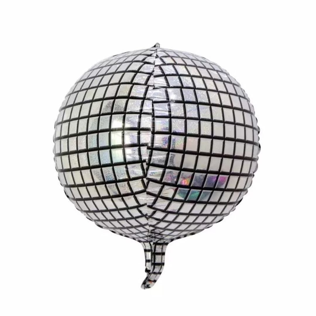 22" Disco Ball Balloon Party Supply Birthday Foil Silver New Year’s Eve ...