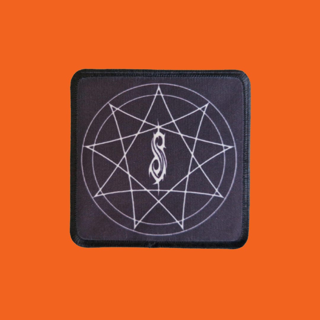 Slipknot Patch - White Nonagram - Printed - 7.5 X 7.5 Cm Square - New ...