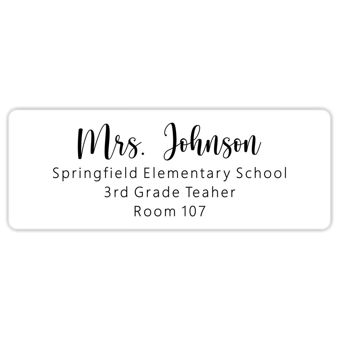 White Return Address Labels – Custom Personalized Stickers for ...