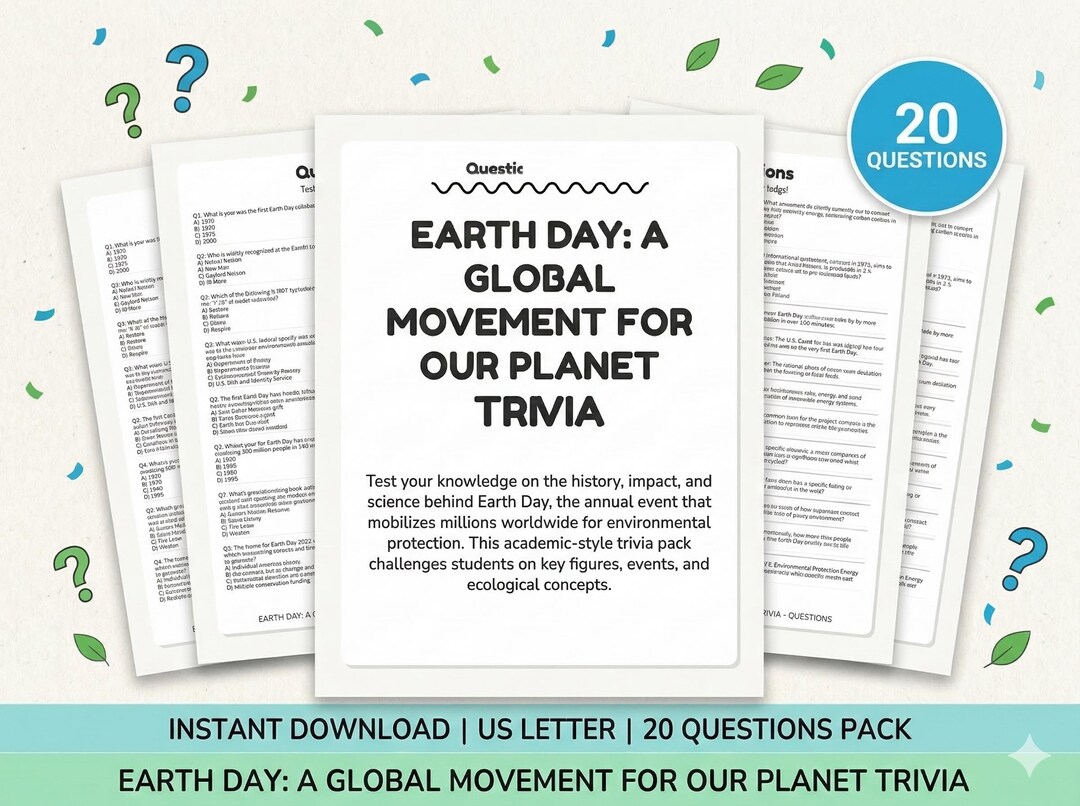 Earth Day Trivia Pack | Environmental Science Quiz, Classroom Game ...