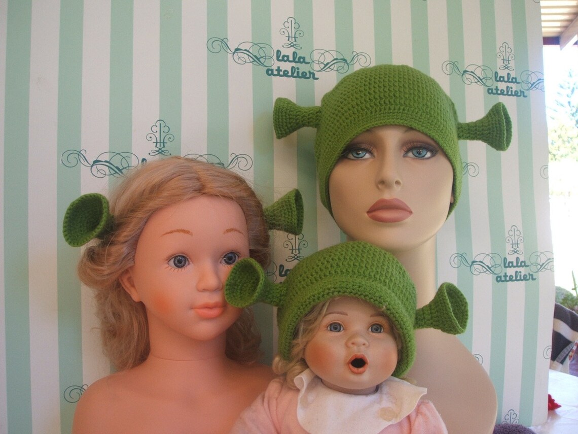 PDF Pattern Only Crochet Shrek Hat Pattern Baby Child & | Etsy