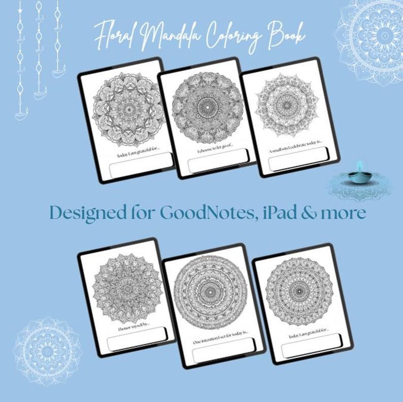 Mandala Coloring Pages PDF for Self-care & Reflection | Guided Self ...