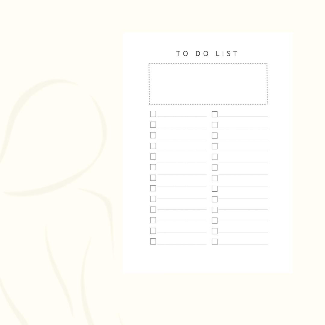 Minimalist To-do List Template: Fillable Daily Planner (PDF, PNG ...