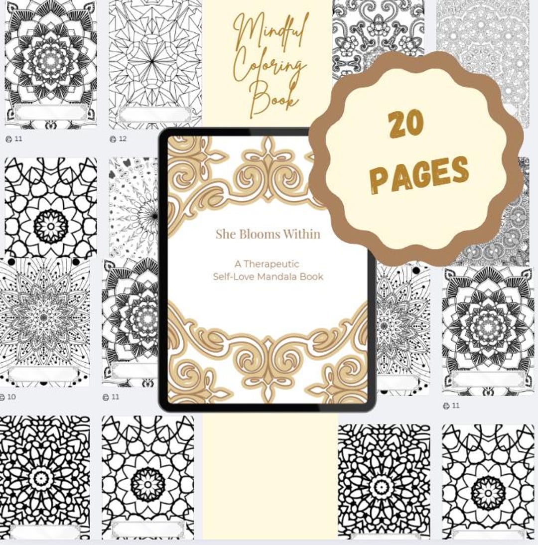 Mindful Mandala Coloring Book for Women PDF | 20 Self-love & Feminine ...