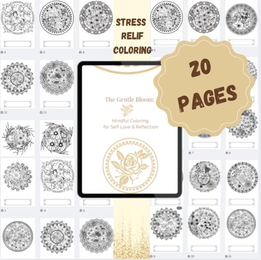 The Gentle Bloom — Mindful Mandala Coloring Book for Self-love & Inner ...