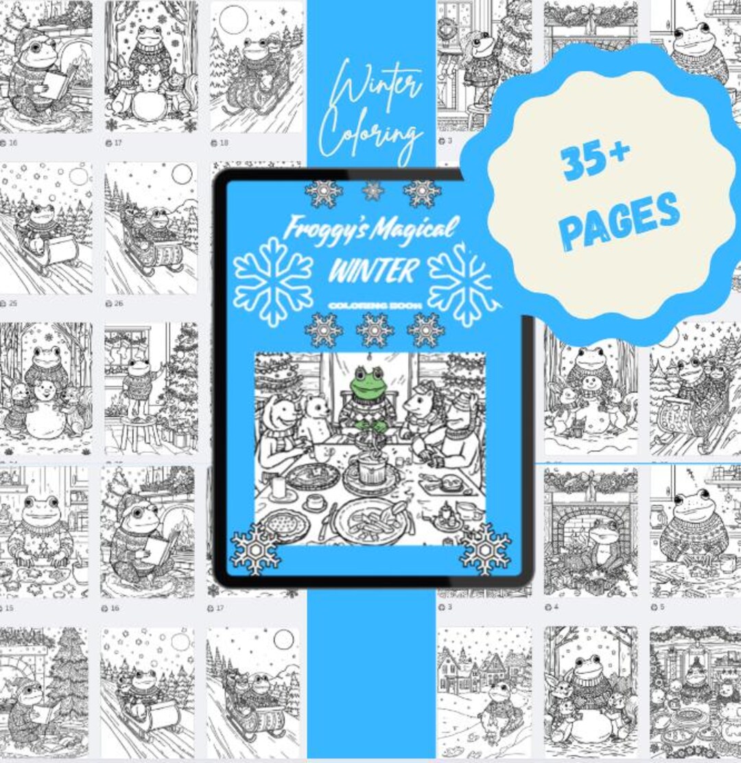 Froggy’s Magical Cozy Winter Coloring Book PDF | Positive Activity ...