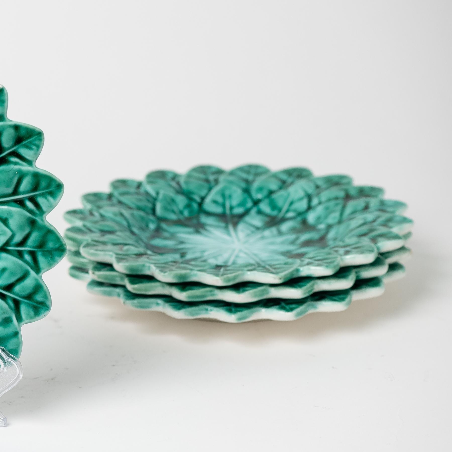 Green Lettuce Snack Plate - Set of 4 - Etsy