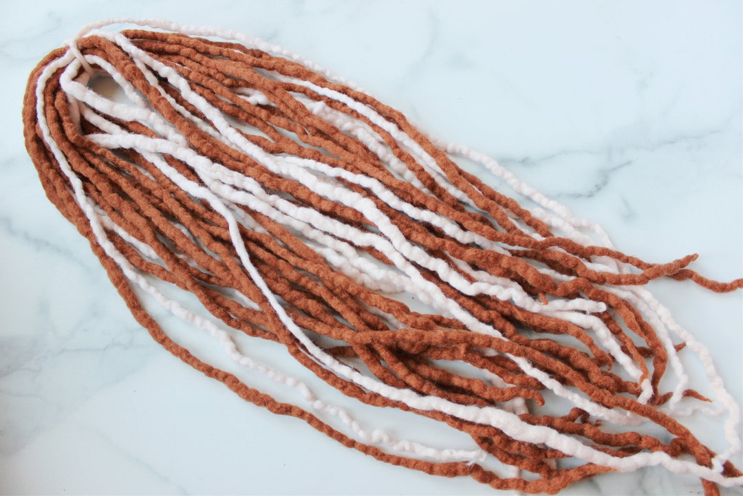 Ginger Pink Wool Dreadlocks · Short Medium Long Wavy Merino Fairy Elf ...