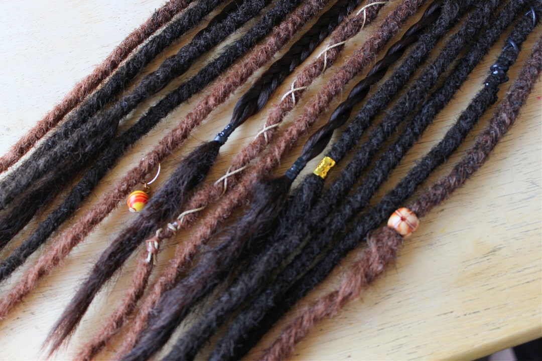 Reddish Brown Dreadlocks, SE Single Ended Loop or Clip in Synthetic ...
