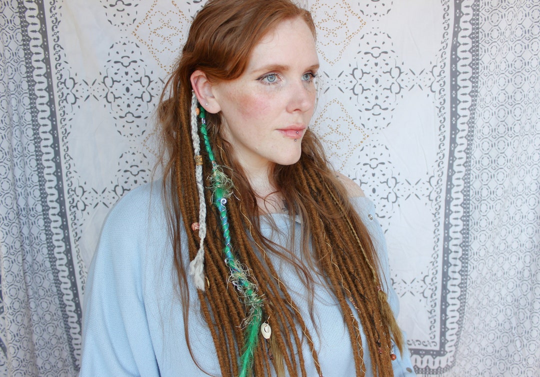 Festival Hair Extension - Clip in Dreadlock, Synthetic Hair Wrap ...
