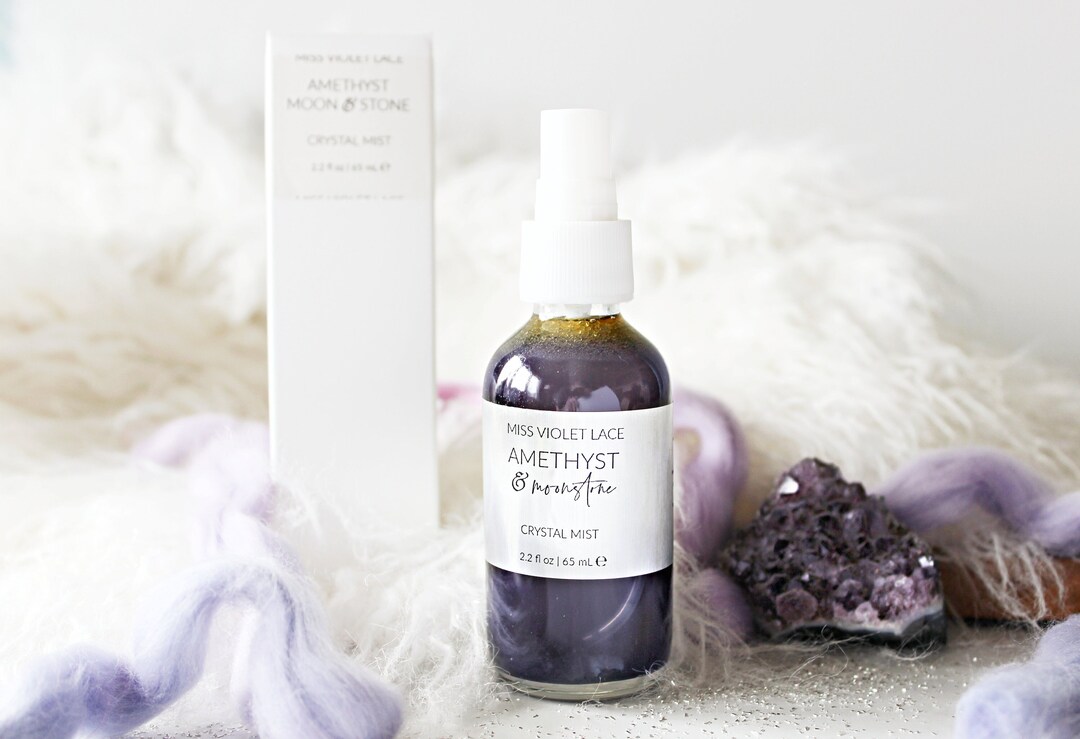 Amethyst & Moonstone Crystal Mist, Facial Mist, Body Mist, 100% Natural ...