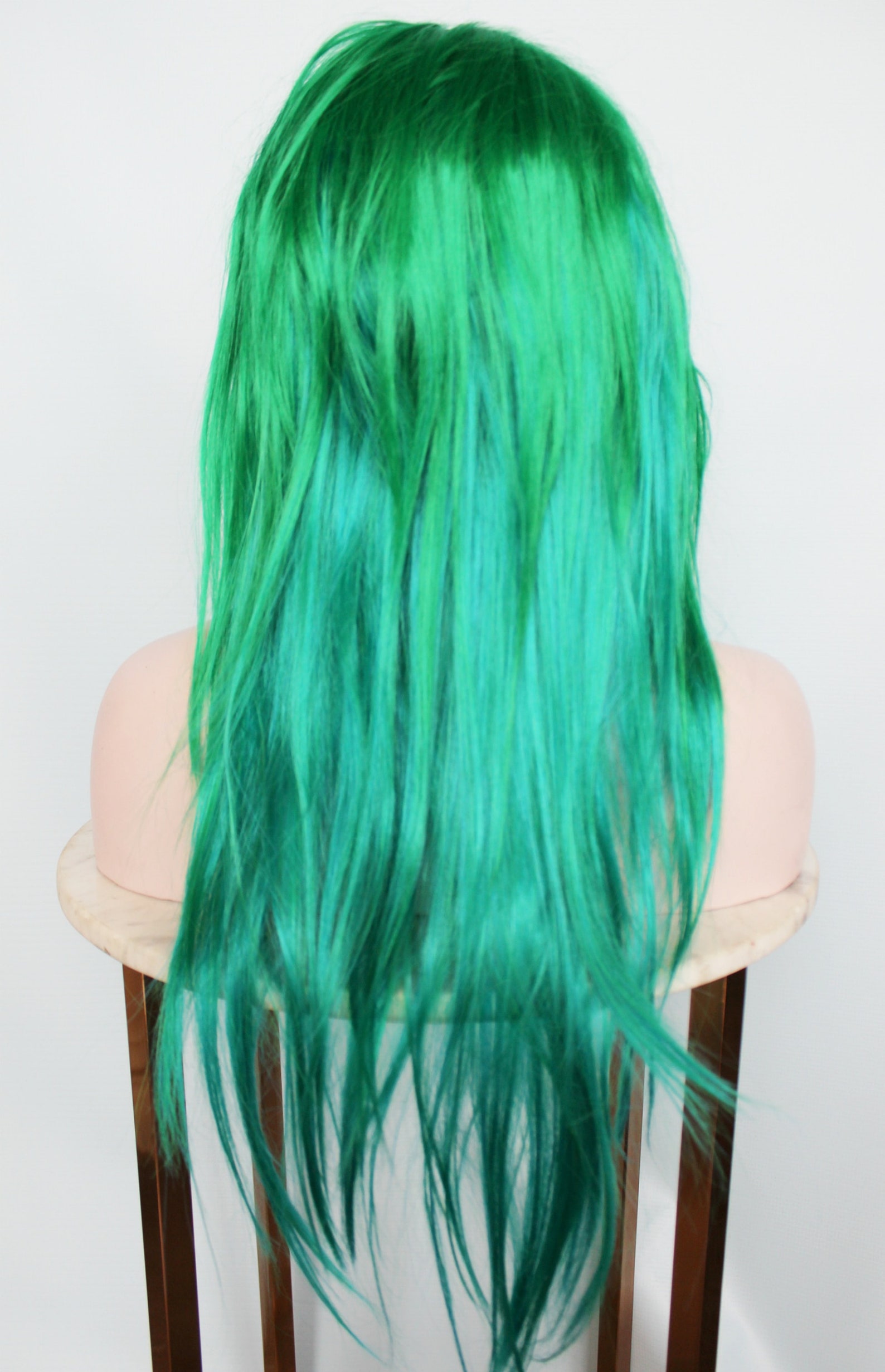 Green Scene Wig Scene Emo Wig Long Straight Green Wig - Etsy