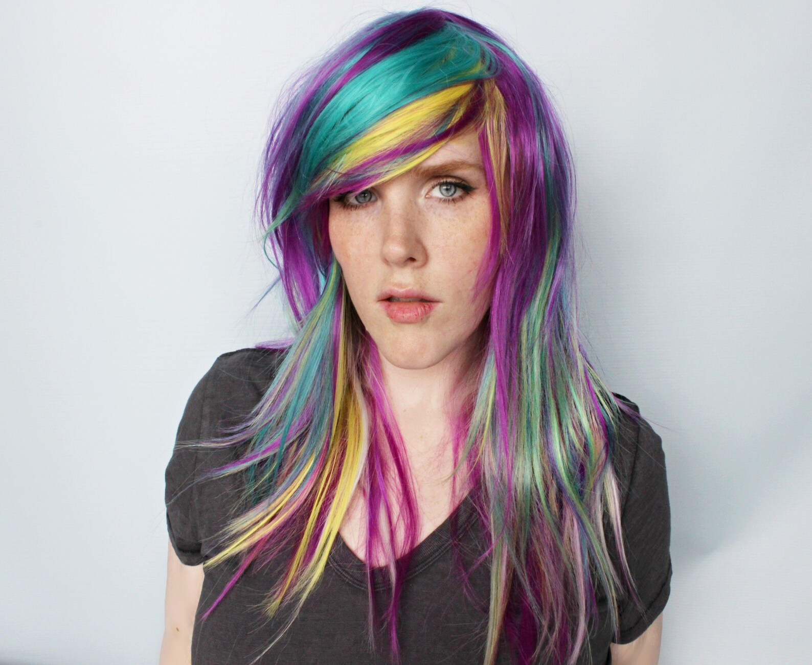 Rainbow Wig Long Colorful Wig Halloween Wig Cosplay Wig - Etsy
