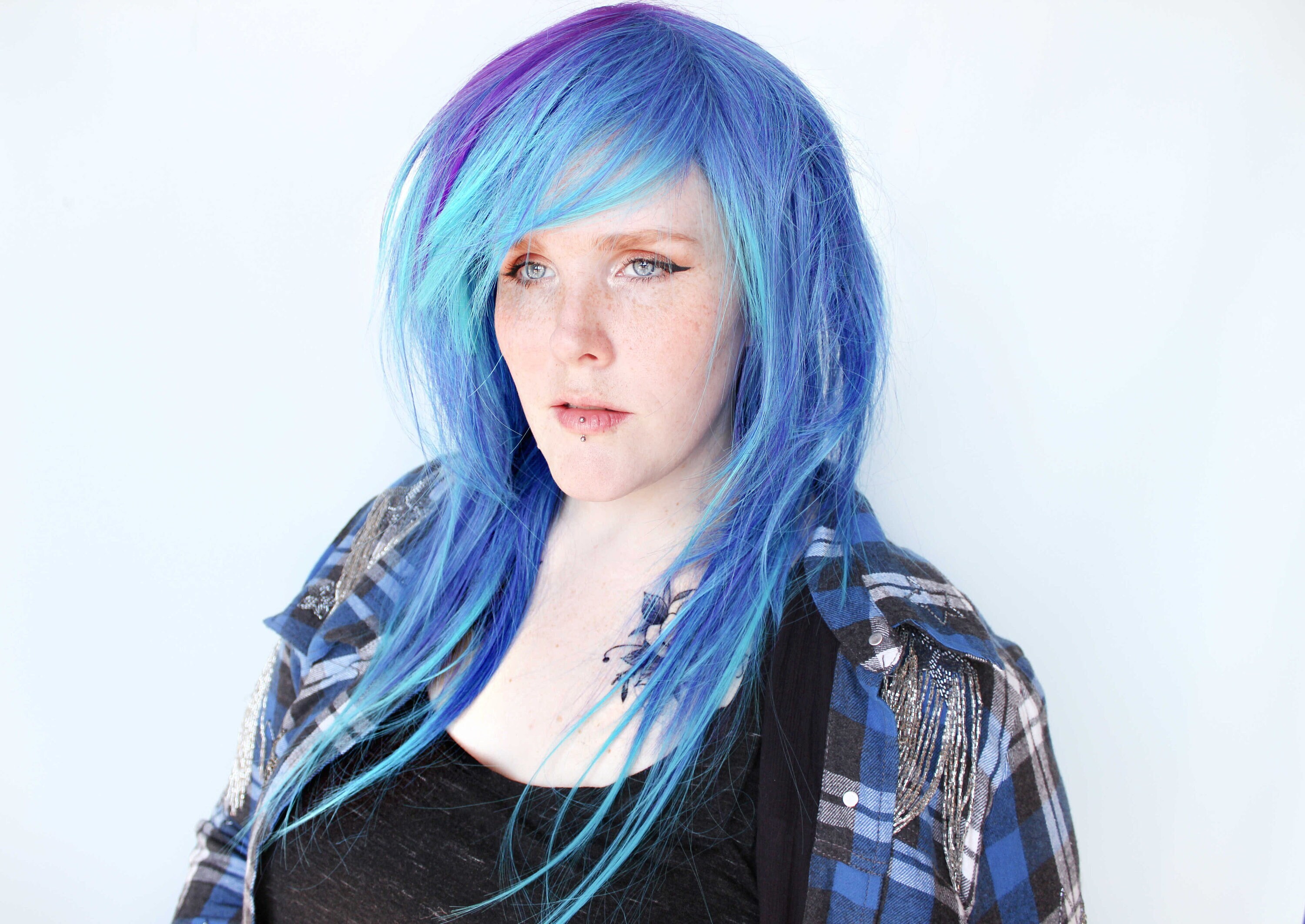 Purple And Blue Scene Hair