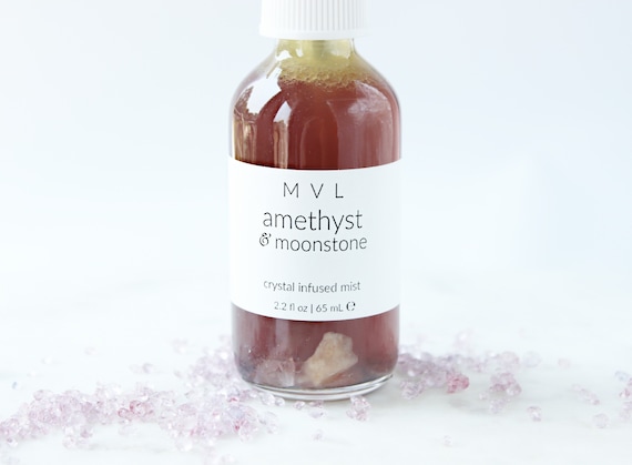 Amethyst & Moonstone Crystal Mist facial mist body mist | Etsy