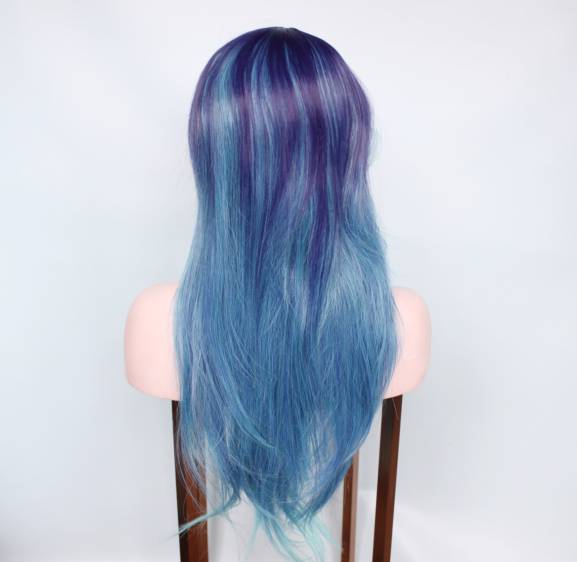 Mermaid Wig Scene Wig Blue Purple Scene Wig Long Blue Wig | Etsy