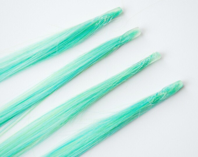 Gorgeous Green 4 I-tip Hair Extensions // Streaks - Etsy