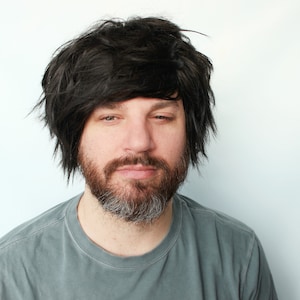 Short Black Wig, Men's Wig, Emo Wig for Men -- Coal - Etsy