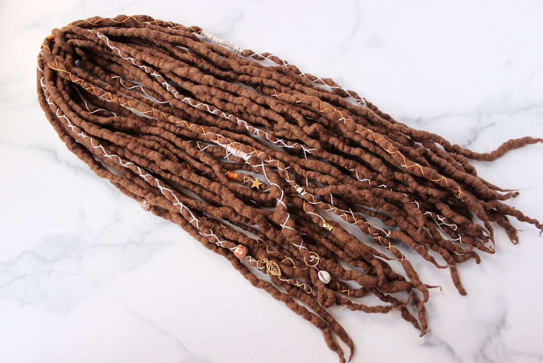 Strawberry Blonde Wool Dreadlocks Short Medium Long Wavy Merino Reddish ...