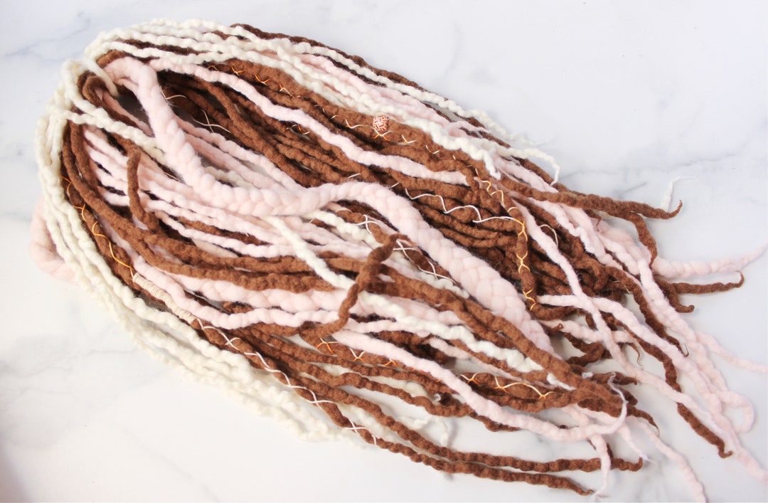 Ginger Red Pink Wool Dreads · Short Medium Long Wavy Merino Fairy Elf ...