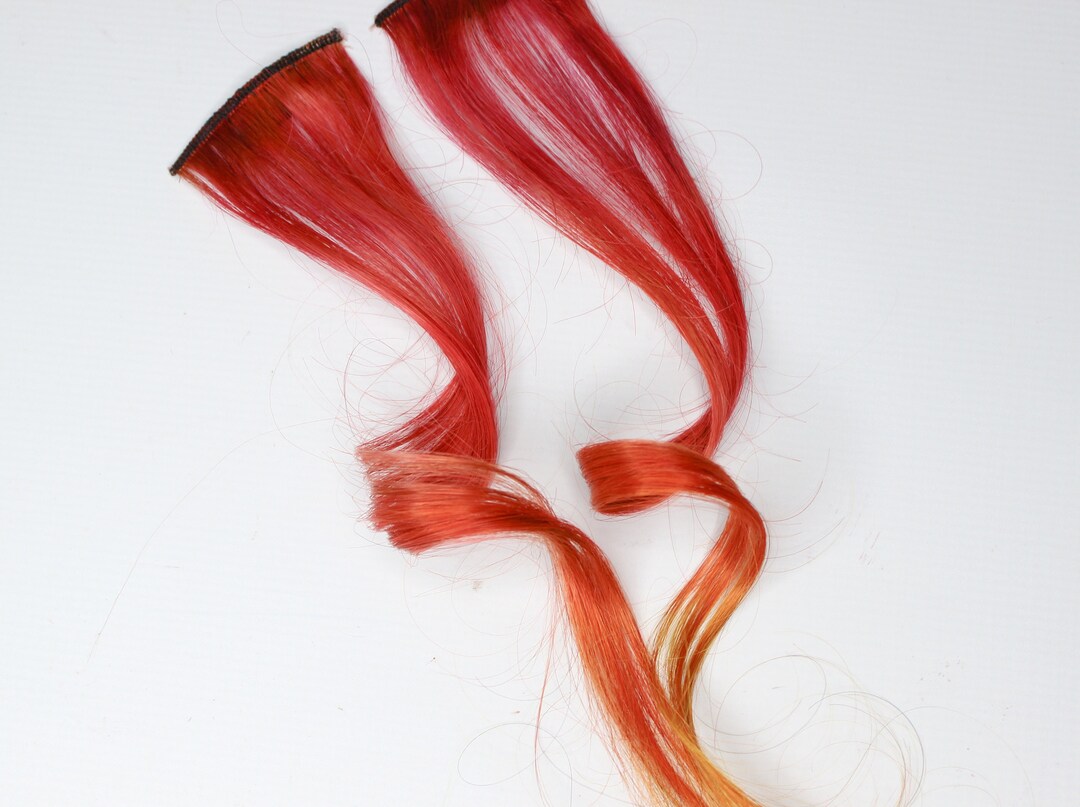 Red Clip in Extension Human Hair Extension Sizzler - Etsy