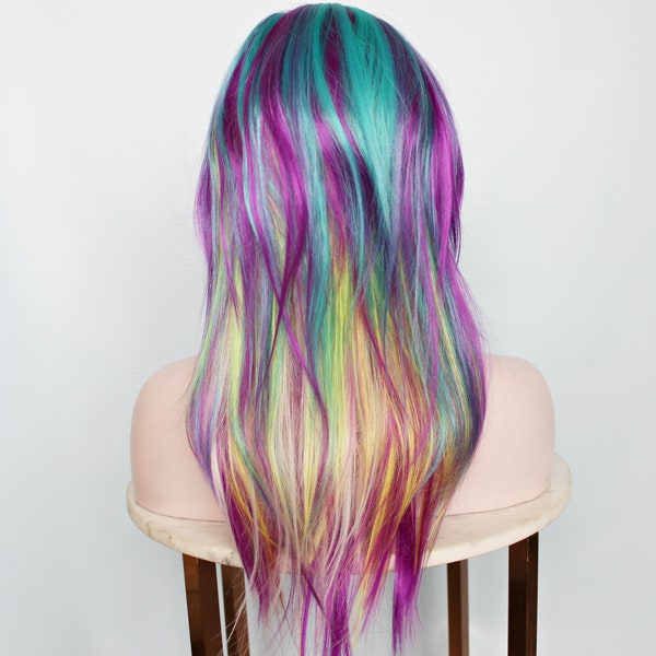 Rainbow Wig - Etsy