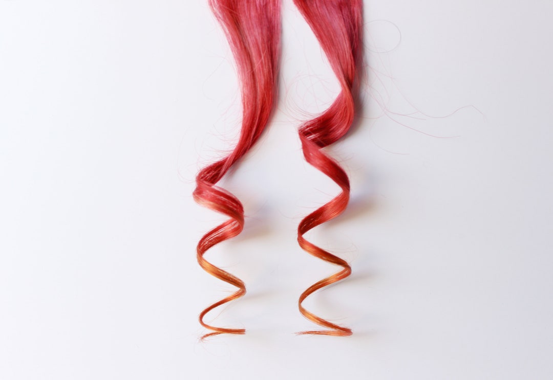 Red Orange Hair Extension, Human Hair Extension, Clip in Extension ...