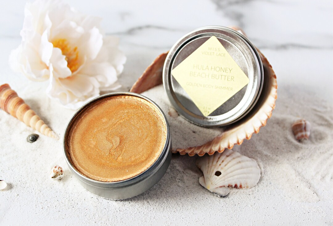 Gold Body Shimmer Glow Highlight Scented Body Butter Coconut Vanilla ...