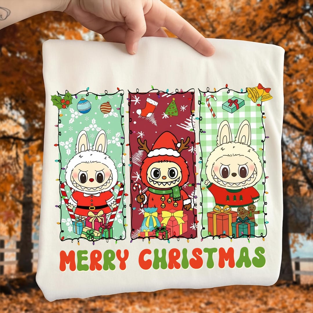 Cute Christmas Monster PNG Bundle, Kawaii Holiday Creature Clipart ...