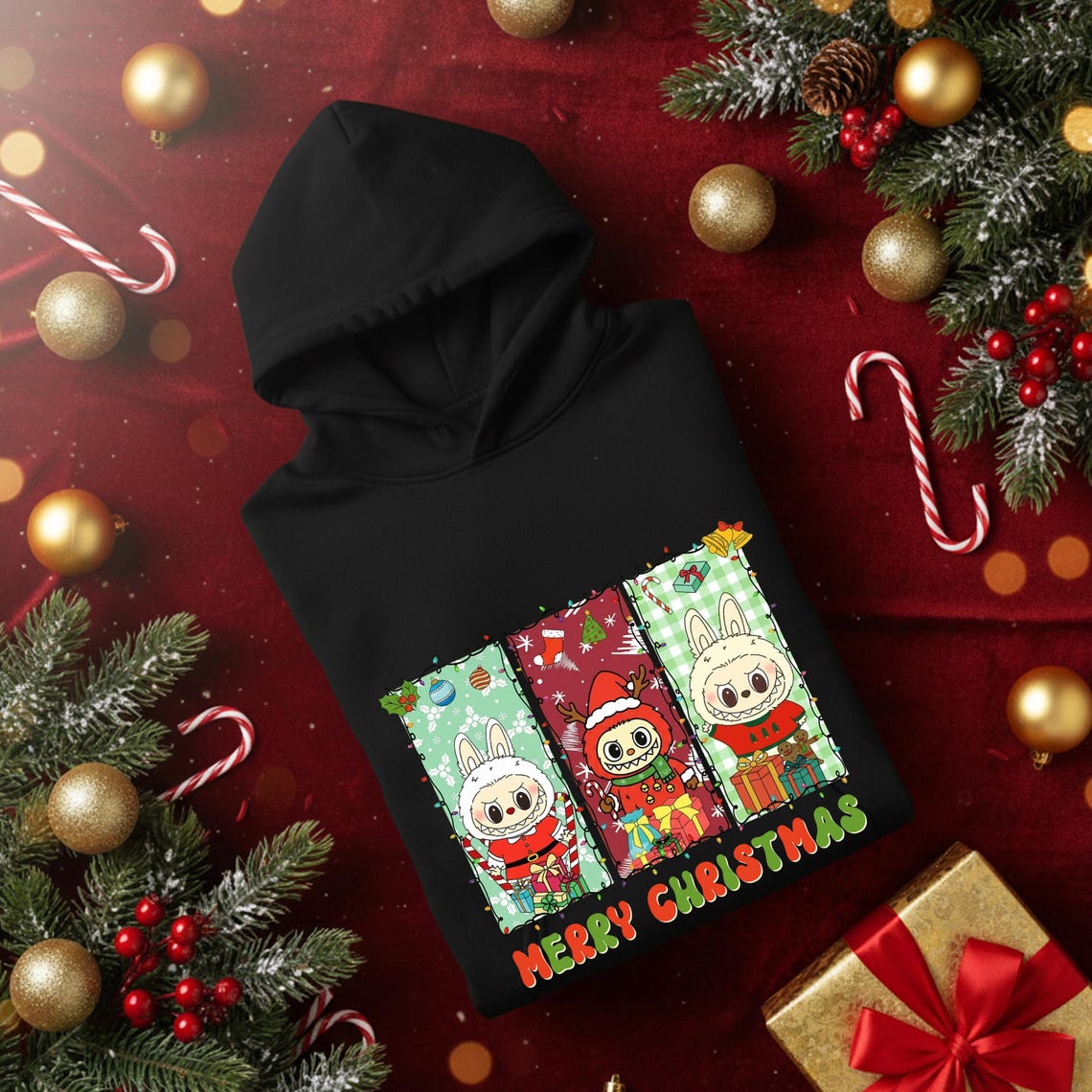 Cute Christmas Monster PNG Bundle, Kawaii Holiday Creature Clipart ...
