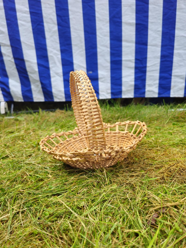 Handwoven Wicker Tray With Decorative Weave – Rustic Willow Storage ...
