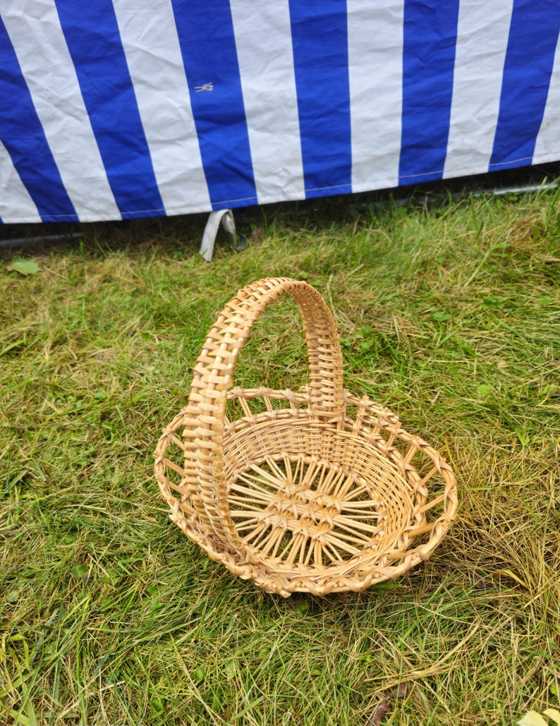 Handwoven Wicker Tray With Decorative Weave – Rustic Willow Storage ...