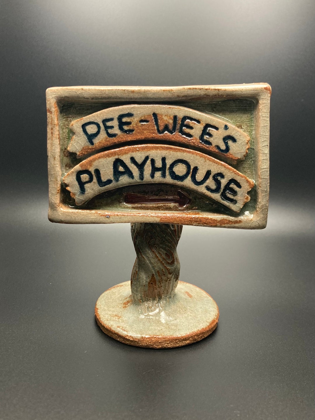 Handmade High Fire Ceramic “pee Wee’s Playhouse” Fish Tank Sign - Etsy