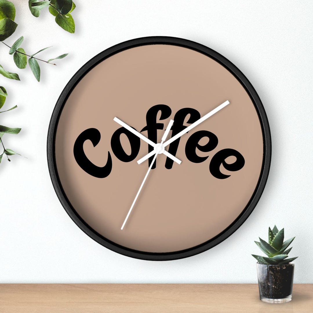 Coffee Time Wall Clock: Modern Kitchen Decor, Coffee Lover Gift - Etsy