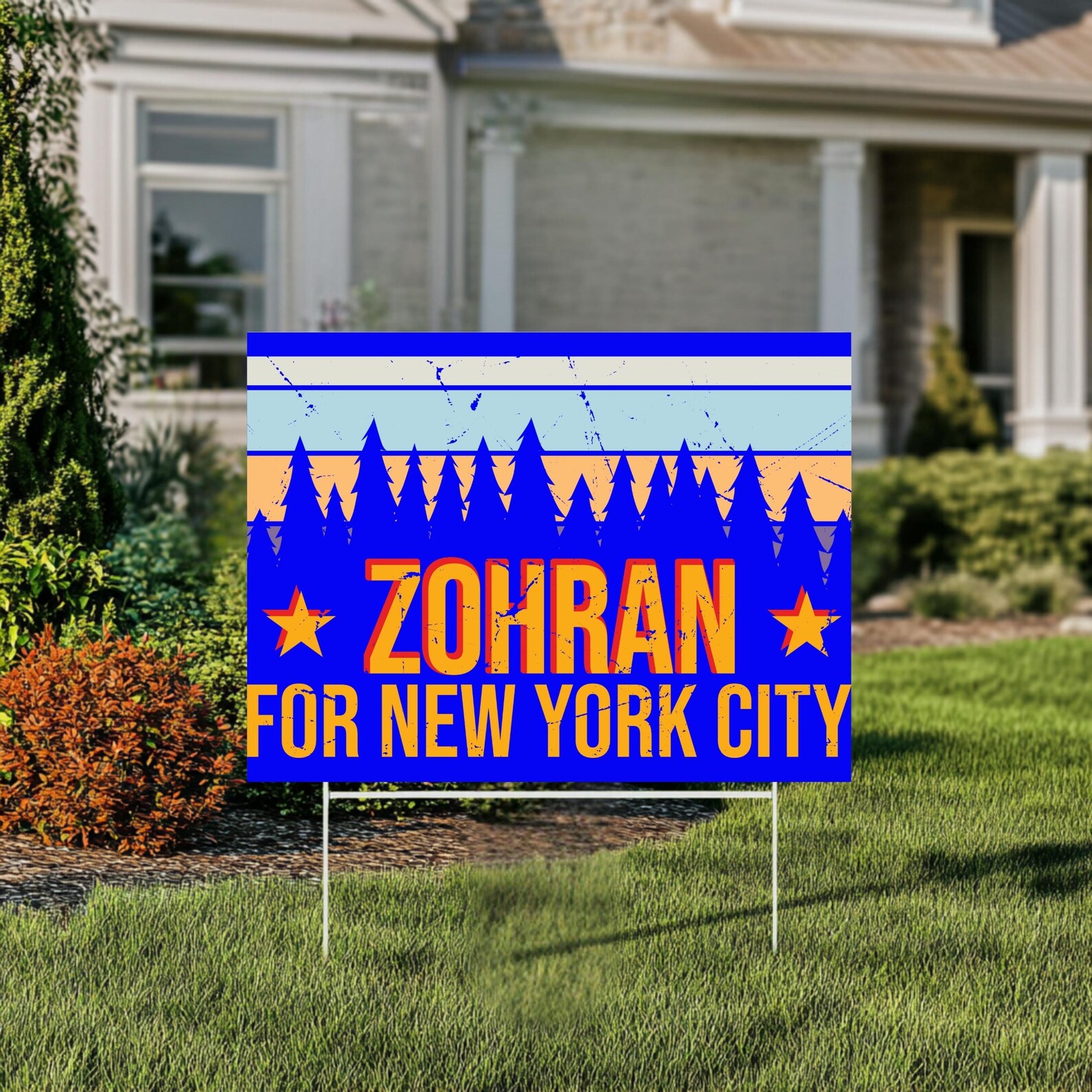 Zohran Mamdani Yard Sign, Zohran for Mayor of New York, Vote Zohran ...