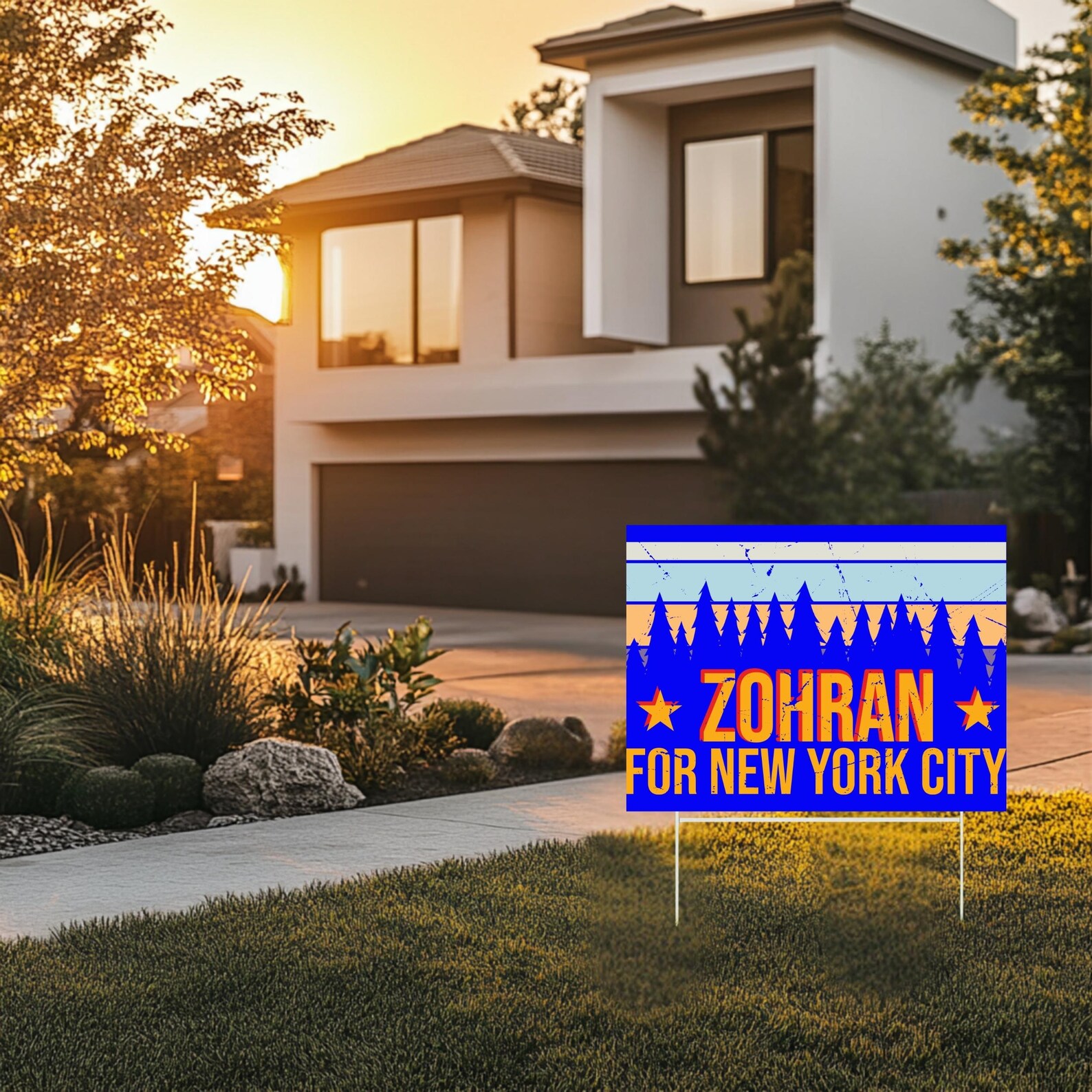 Zohran Mamdani for Mayor Yard Sign, NYC Political Decor - Etsy