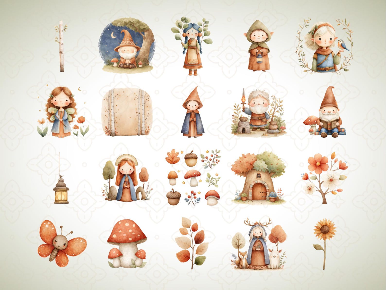 Celtic Fairy Tale Forest Clipart | Fantasy Woodland PNG Bundle | Kids ...