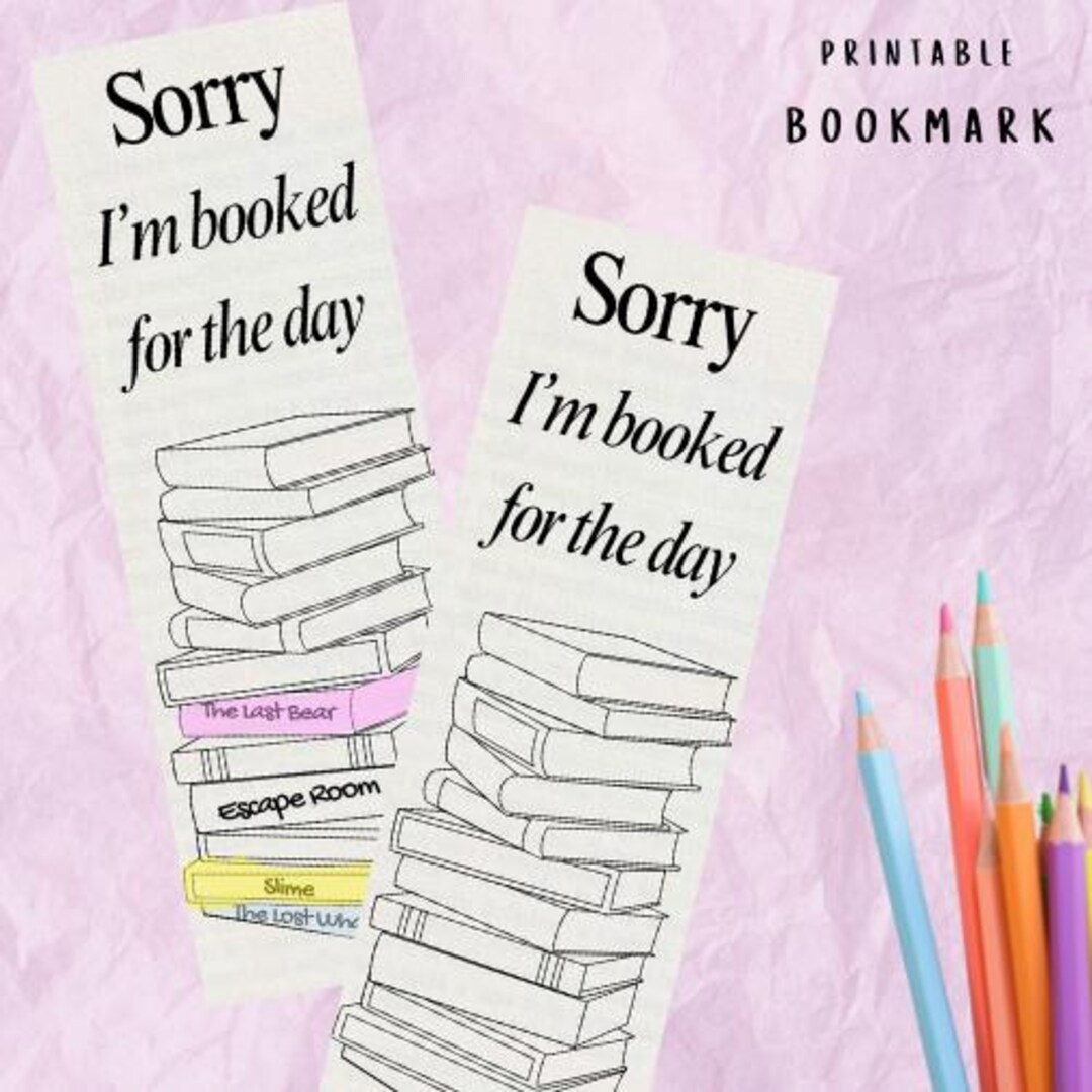 Printable Book Tracker Bookmark: Reading Challenge Gift (PDF & PNG ...