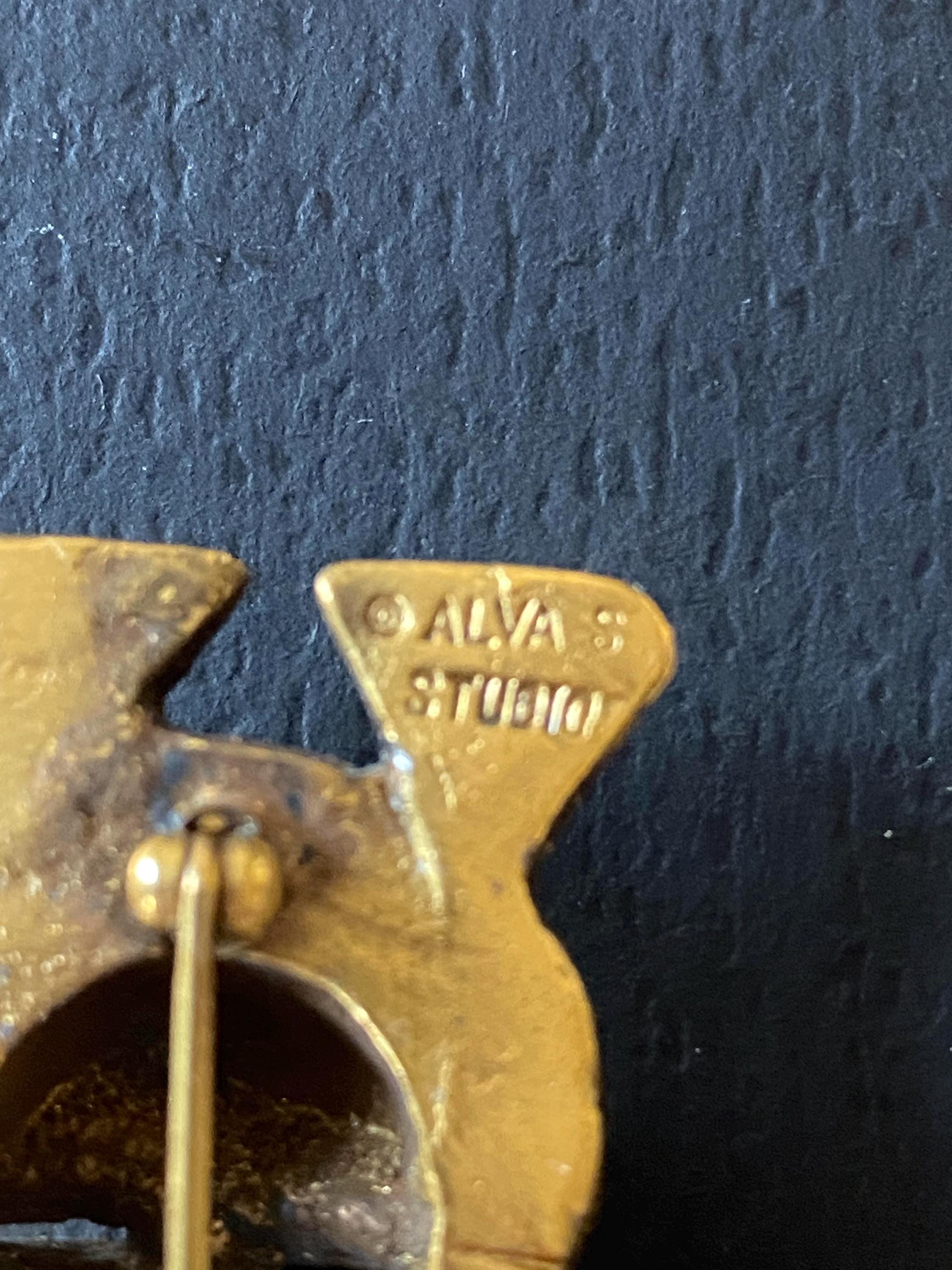 Alva Studios Fertility Symbol Museum Replica Brooch Pin Detailed Gold Tone Metal - Etsy