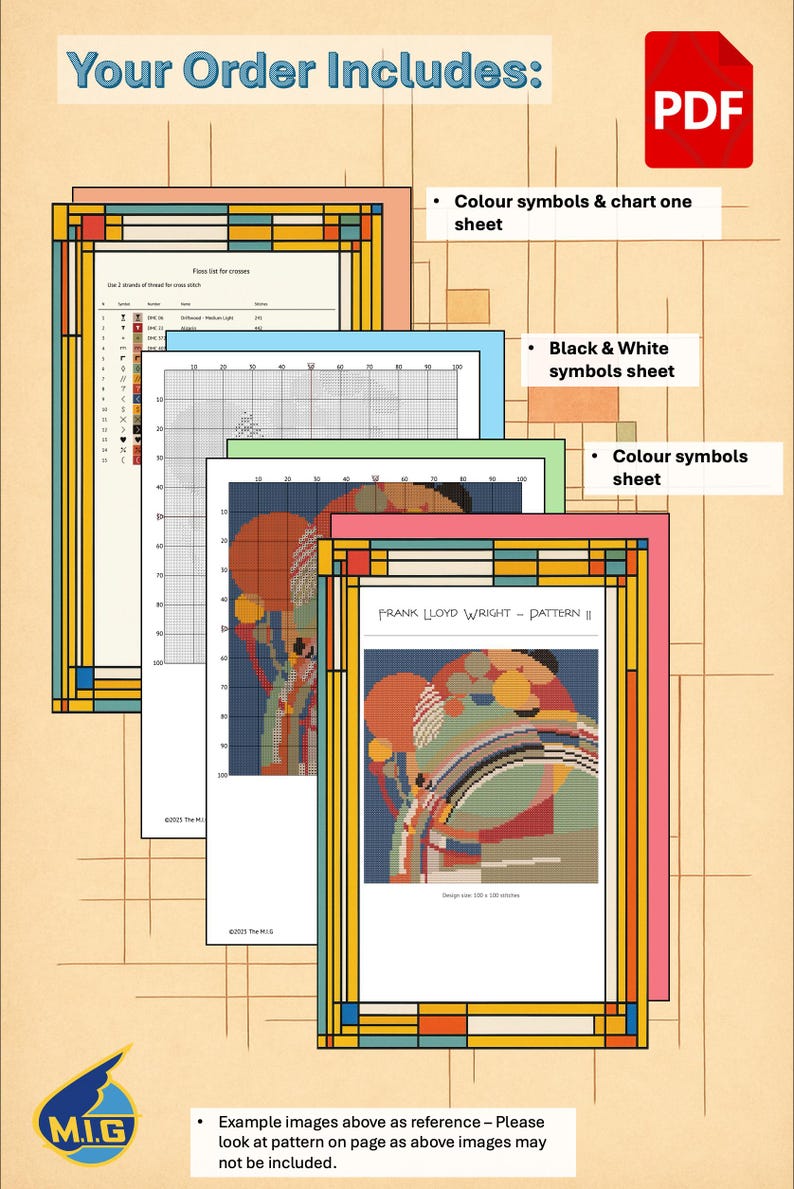 Bauhaus Cross Stitch Pattern Bundle | Modern Geometric Cross Stitch ...