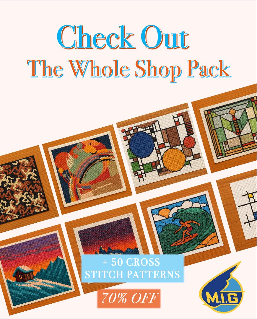 Frank Lloyd Wright Cross Stitch Pattern (bundle 6 Patterns ...