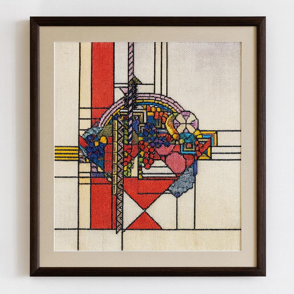 Frank Lloyd Wright Cross Stitch Pattern (6), Modernistic Collection ...