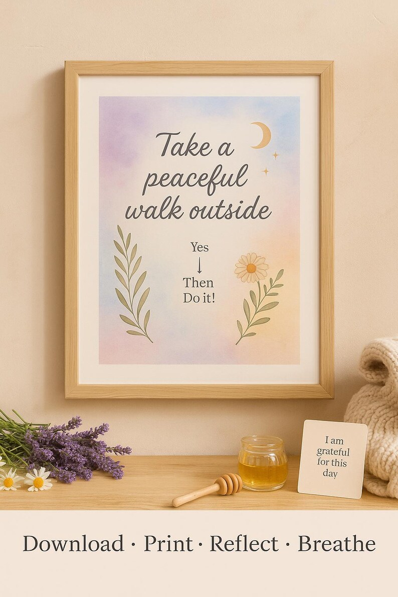 Worry Tree Printable Poster | Mental Health Wall Art | CBT Anxiety Tool ...