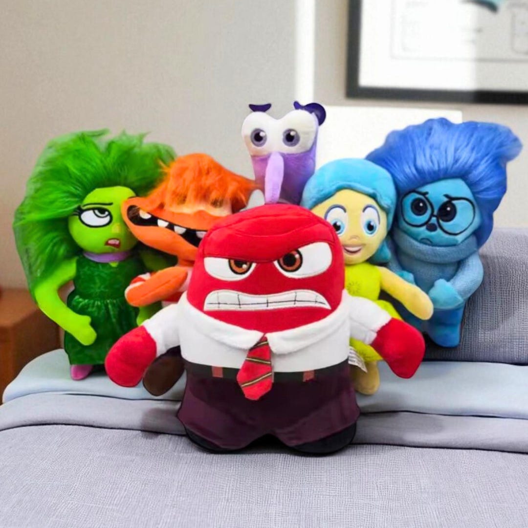 Inside Out Plush Set – Joy, Sadness, Anger, Anxiety, Envy & Disgust ...