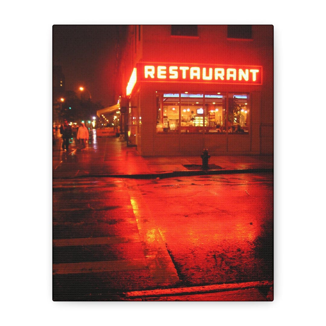 Wall Art Print, Seinfeld Diner Matte Canvas, Stretched Toms Restaurant ...