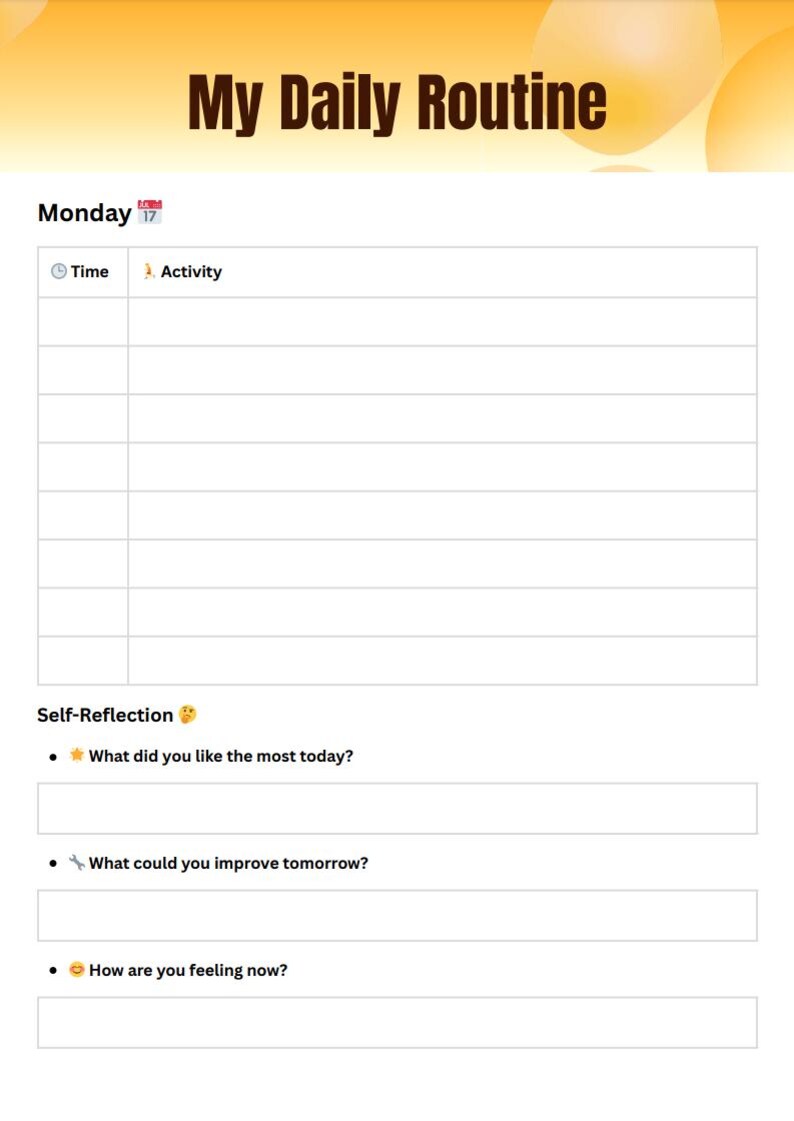 ADHD Kids Routine & Reward Chart Bundle – Printable Daily Planner ...